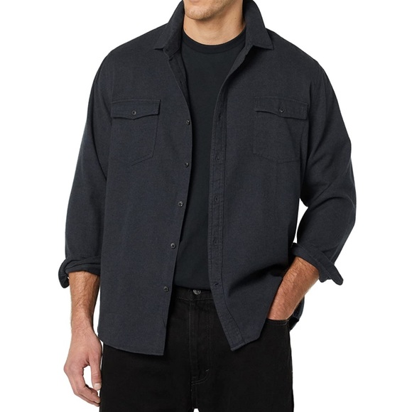 Amazon Essentials | Shirts | Amazon Essentials Black Mens Regularfit ...